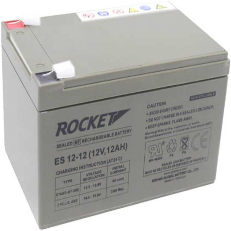 Ener Rocket ES 12-12 12V 12Ah SMF VRLA RECHARGEABLE BATTERY - Sheildify